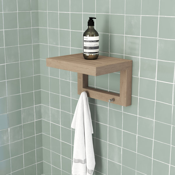 Aqua Teak Moa Teak Floating Shelf | Wayfair