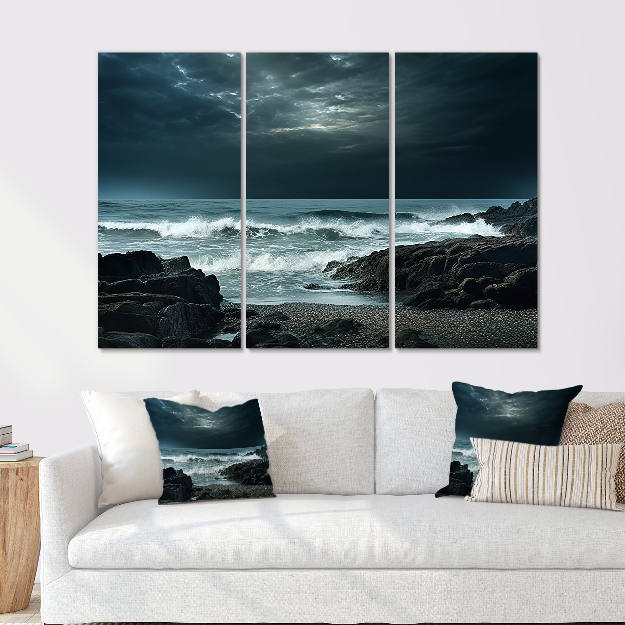 Beachcrest Home Rocky Beach Scenery III - Ocean Wall Decor Set ...