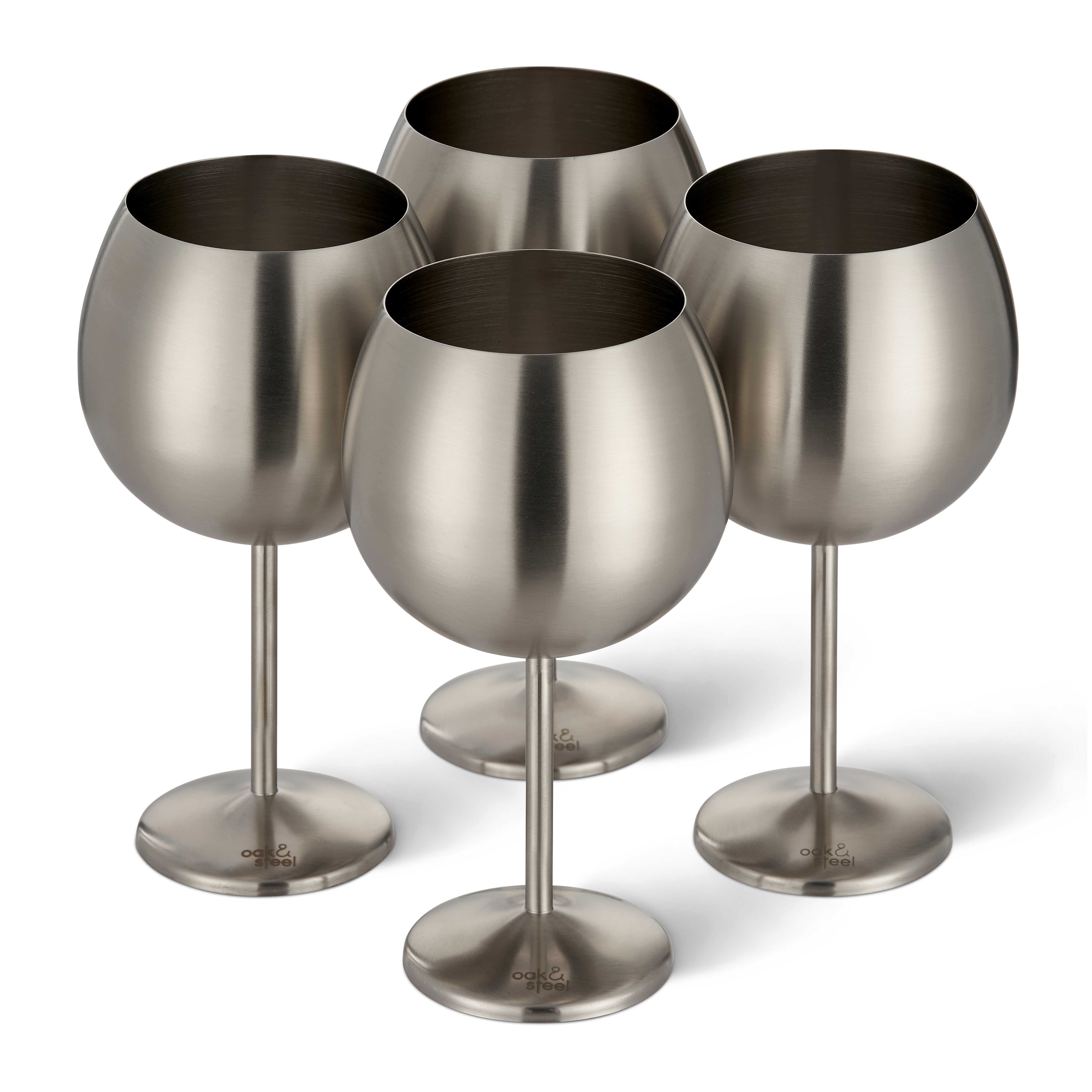 Oak and Steel 4 Piece 700ml Stainless Steel Glassware Set | Wayfair.co.uk
