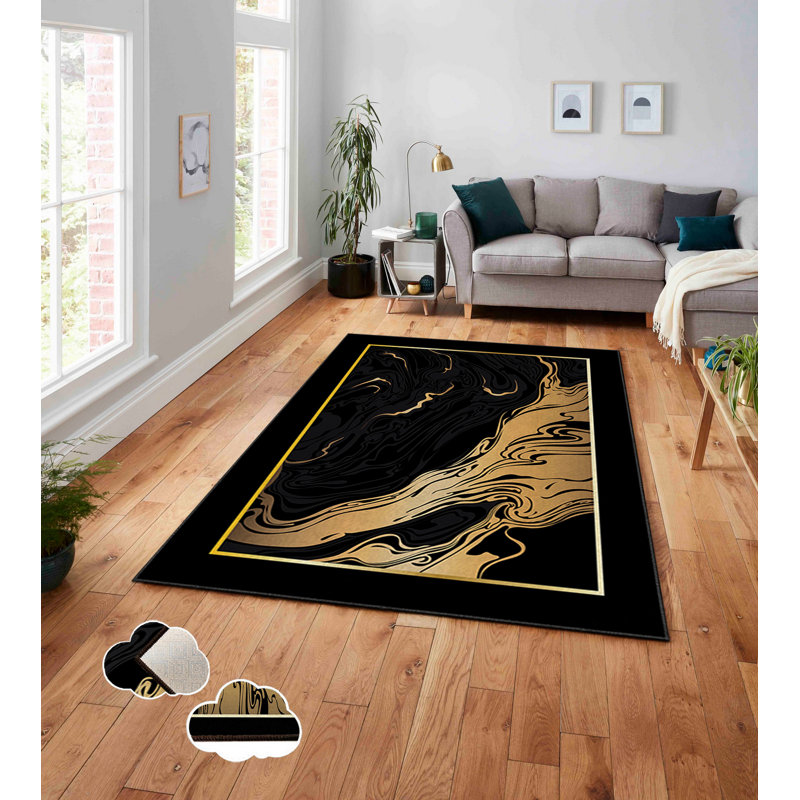 East Urban Home Rectangle Lewiston Abstract Machine Made Power Loom ...