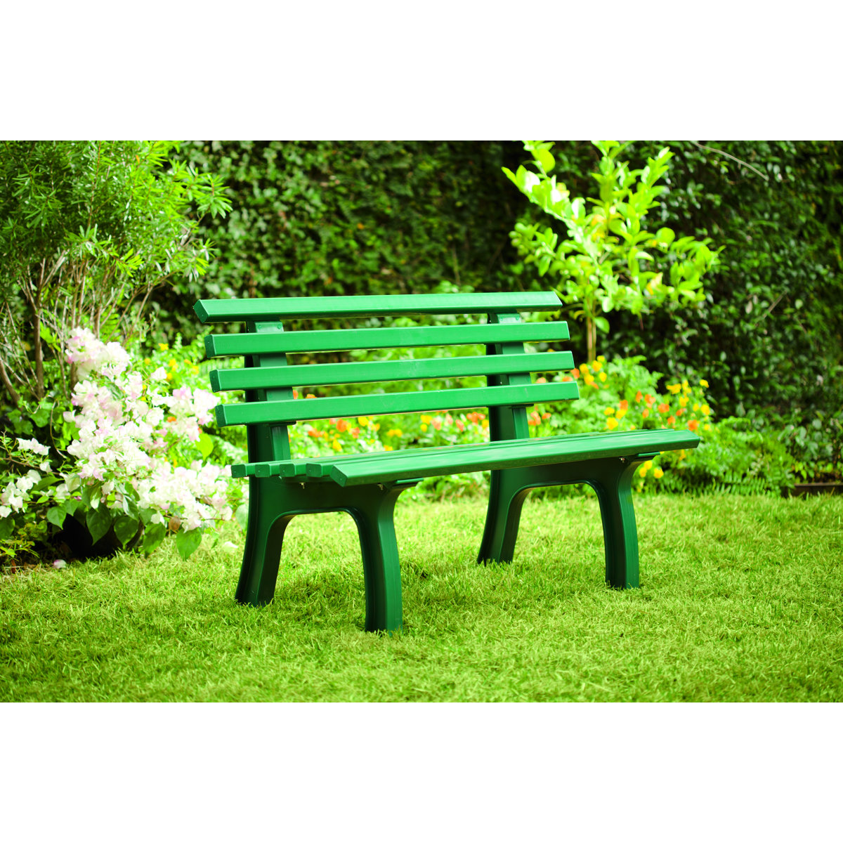 Plow & Hearth 2-Seater Weatherproof PVC Garden Bench & Reviews | Wayfair