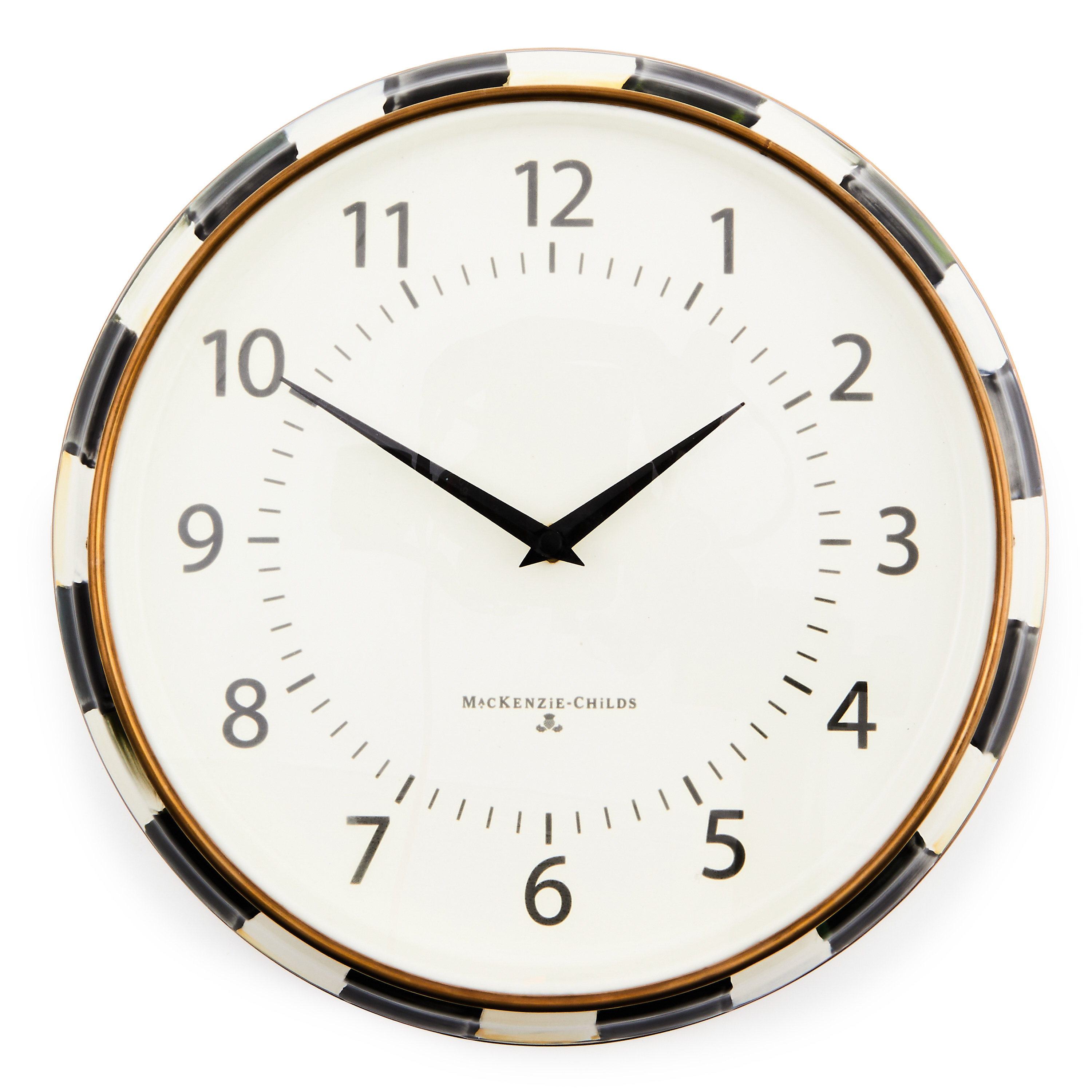 MacKenzie-Childs Courtly Check® School Wall Clock | Wayfair