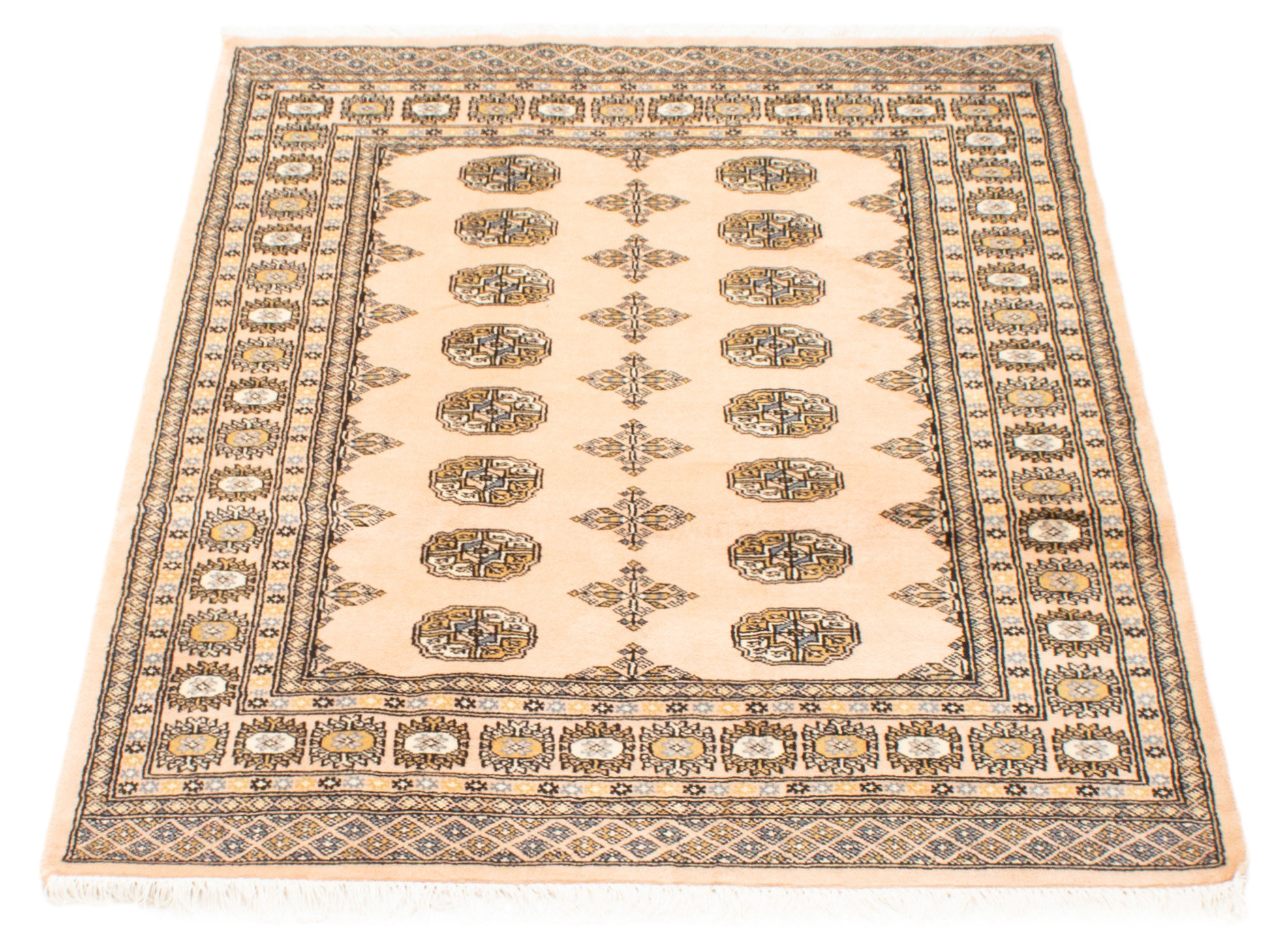 Bloomsbury Market One-of-a-kind Hand Knotted Bokhara Beige Wool Rug 4'1 ...