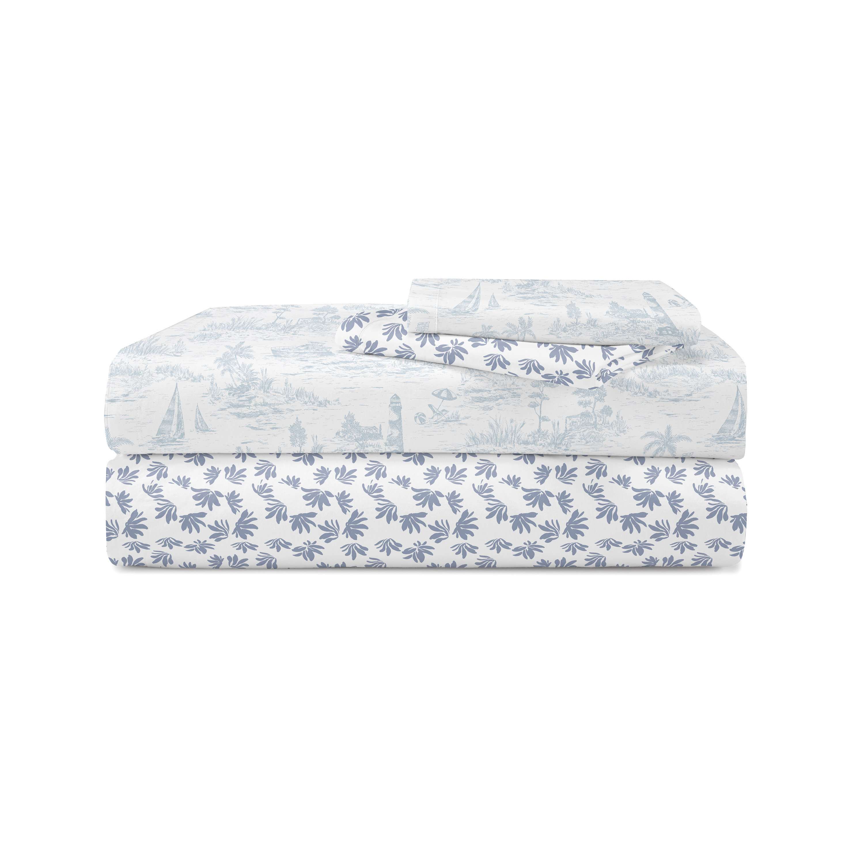 Southern Tide Coastal Jasmine Blue Sheet Set | Wayfair