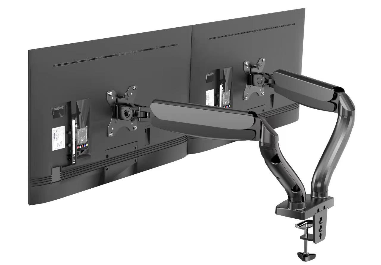 Uncaged Ergonomics Dual Monitor Arm Computer Screen Holder | Wayfair