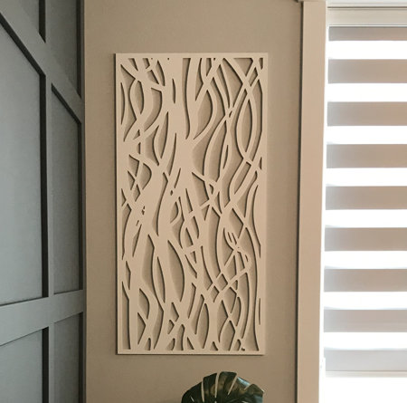 VIMA (Tangles) CNC Engraved DecorativePVC Rigid Panel 48"L X 24"W X 1/2 ...