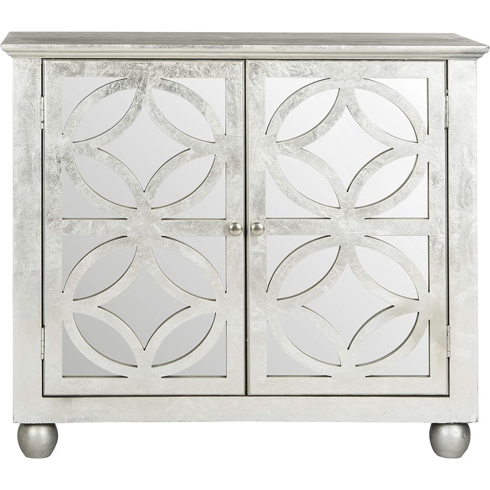 House of Hampton® 2 - Door Mirrored Accent Cabinet & Reviews | Wayfair