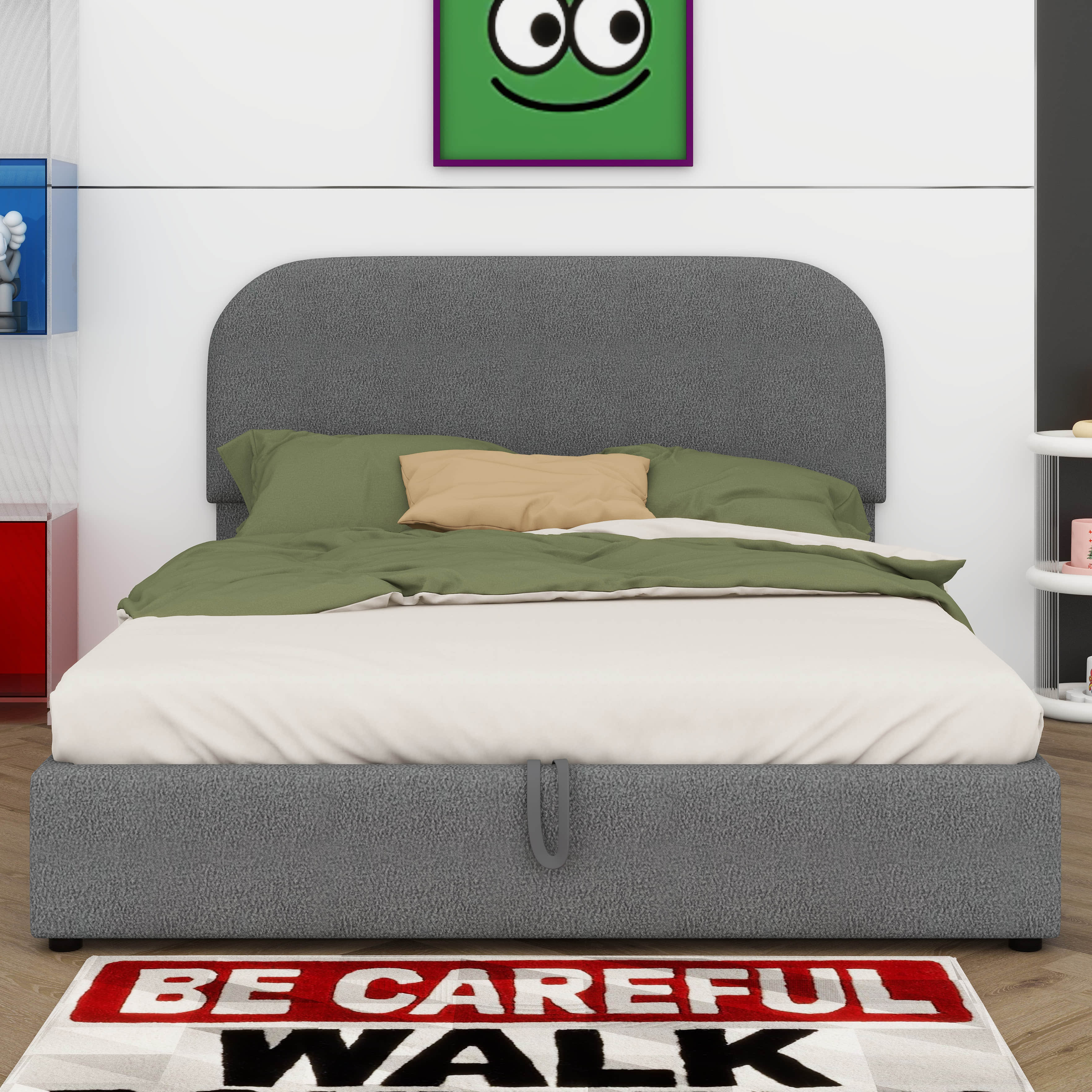 Latitude Run® Veonka Full Size Upholstered Platform Bed With Hydraulic ...