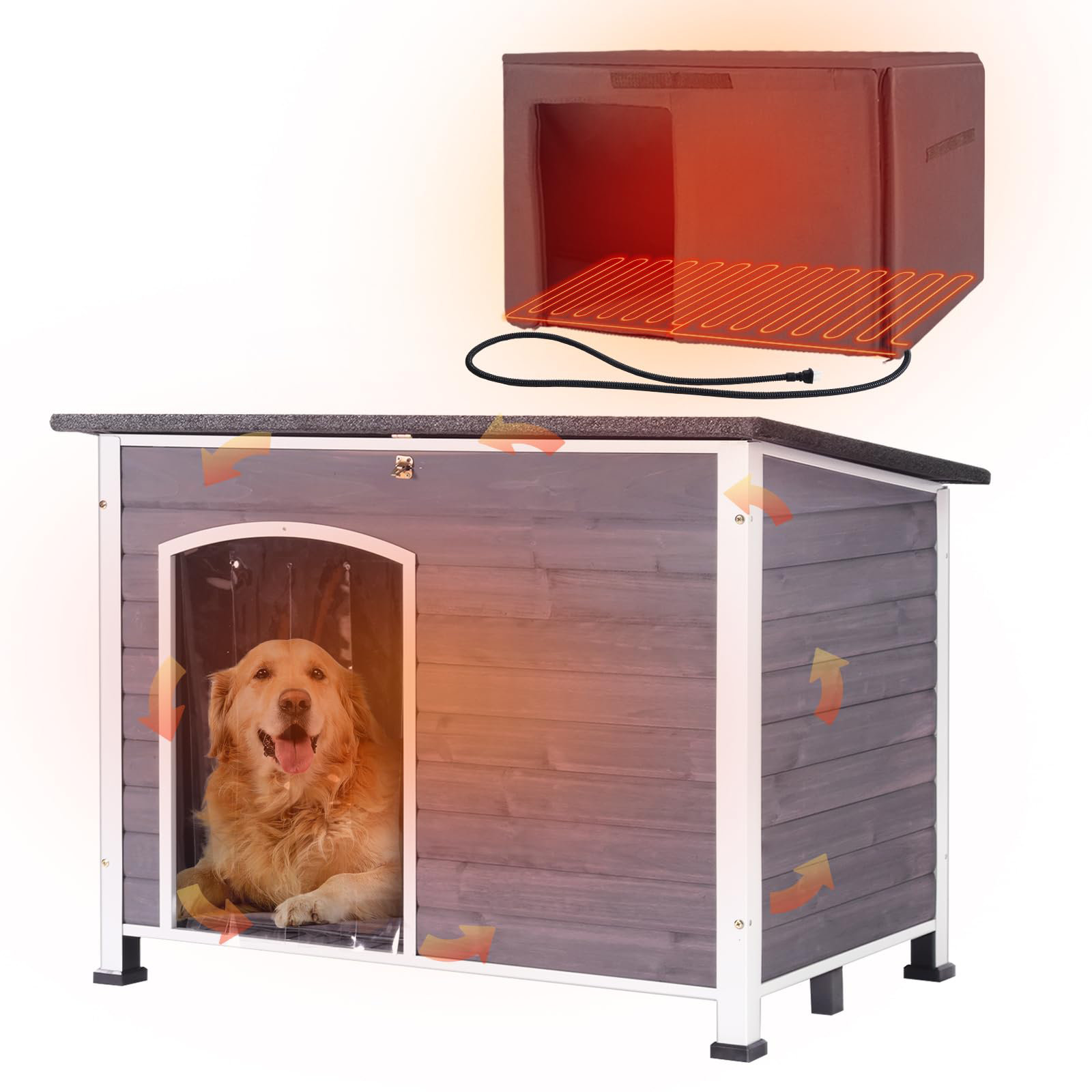 Tucker Murphy Pet™ Heated Dog House With Insulated Liner For Winter ...