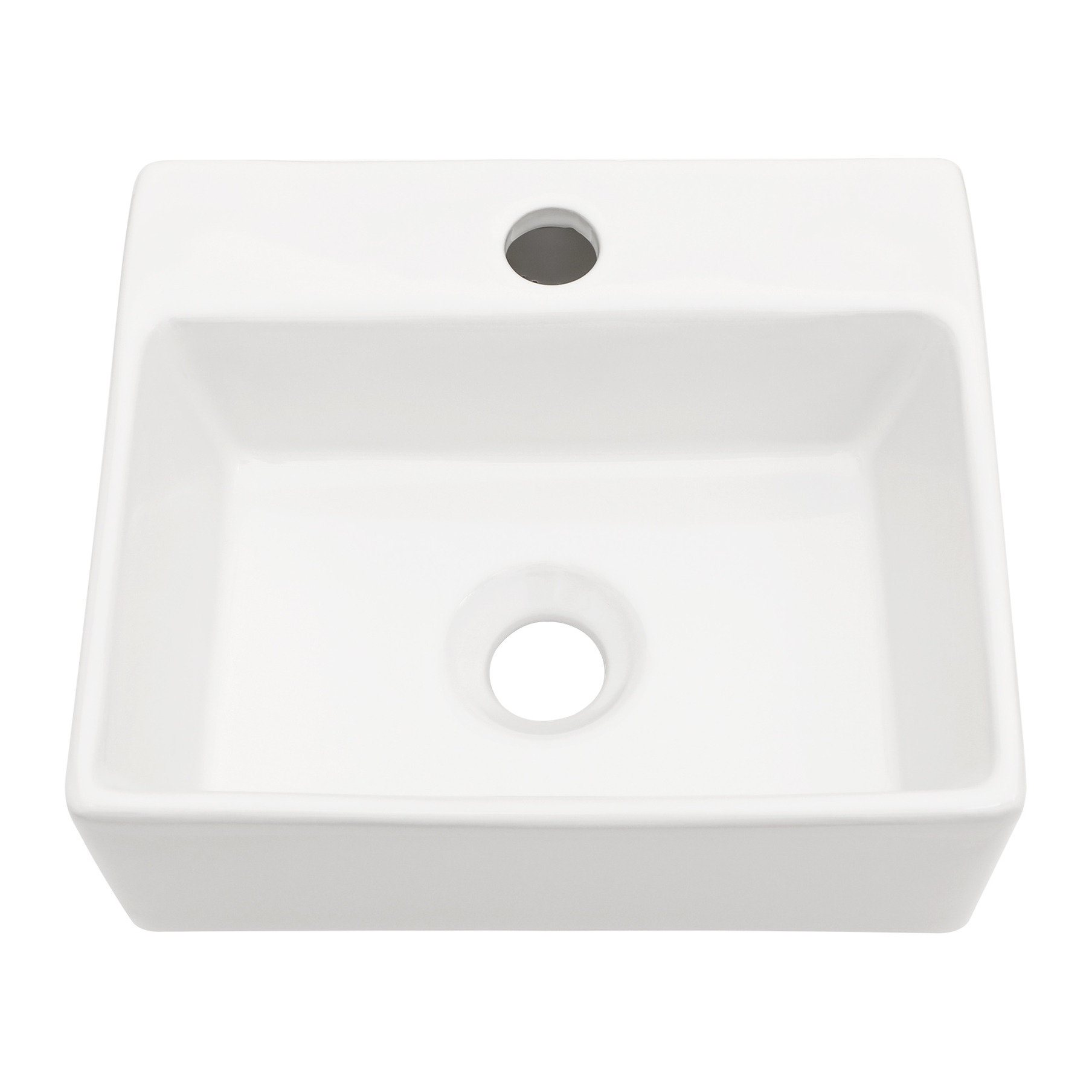 Hokku Designs 13.6X11.6 Inch Rectangle Wall Mount Bathroom Sink In ...