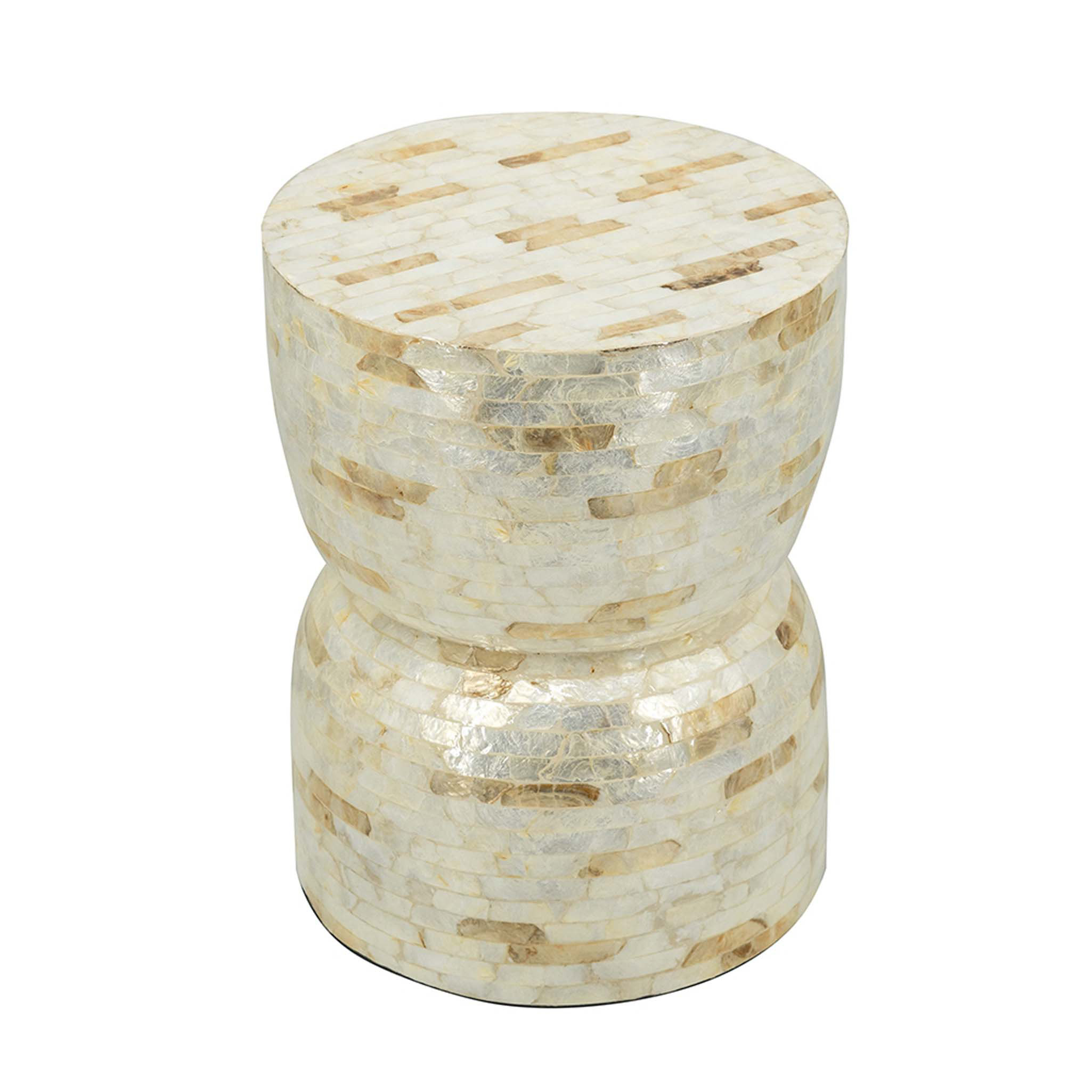 Bay Isle Home™ 14x14x18" Decorative Bamboo Hourglass Stool with Gold ...