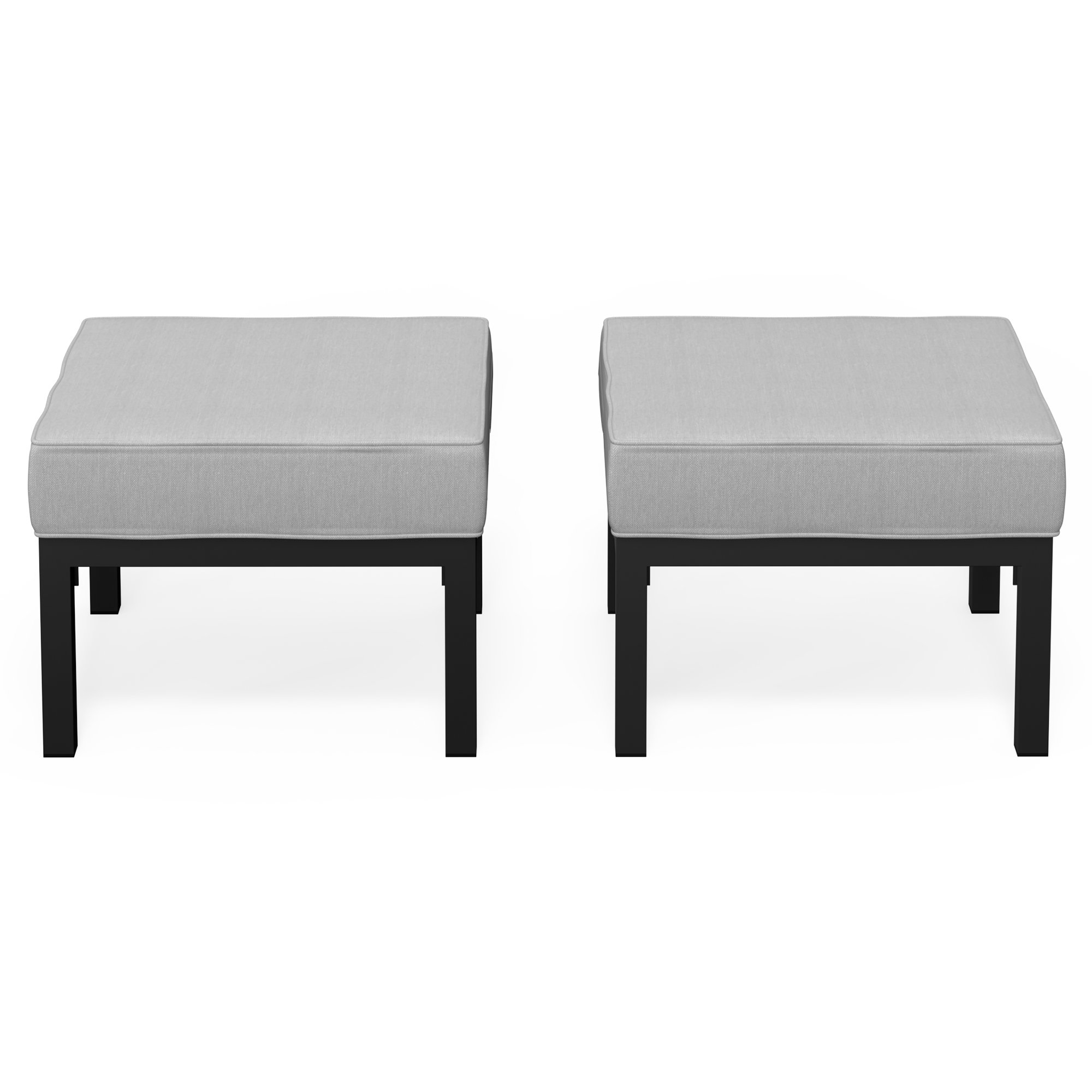 Green4ever Metal Outdoor Ottoman (Set of 2) & Reviews | Wayfair