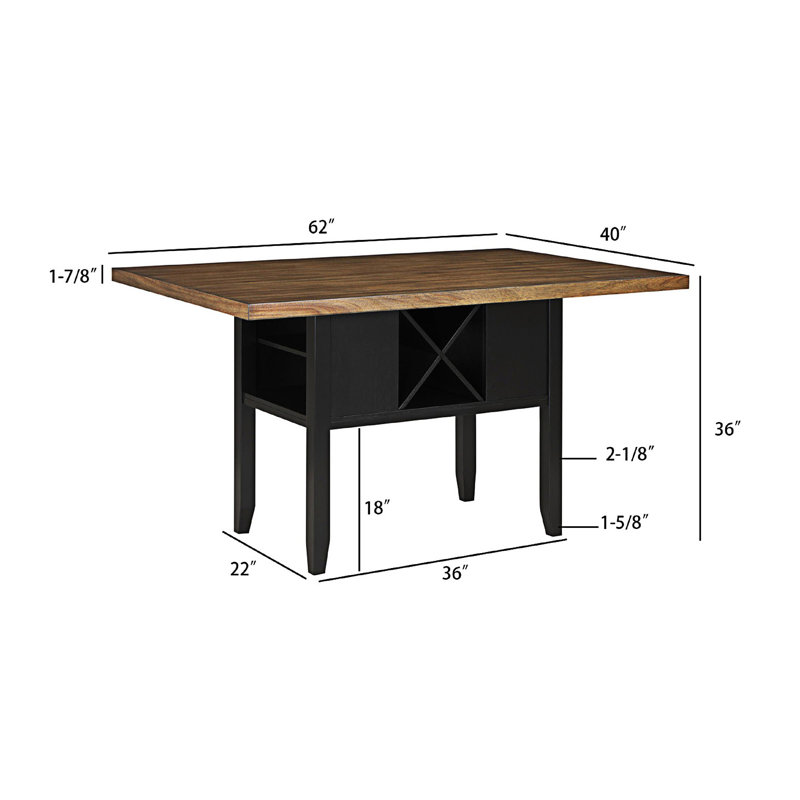 Lark Manor™ Farmhouse Counter Height Rectangular Dining Table With ...