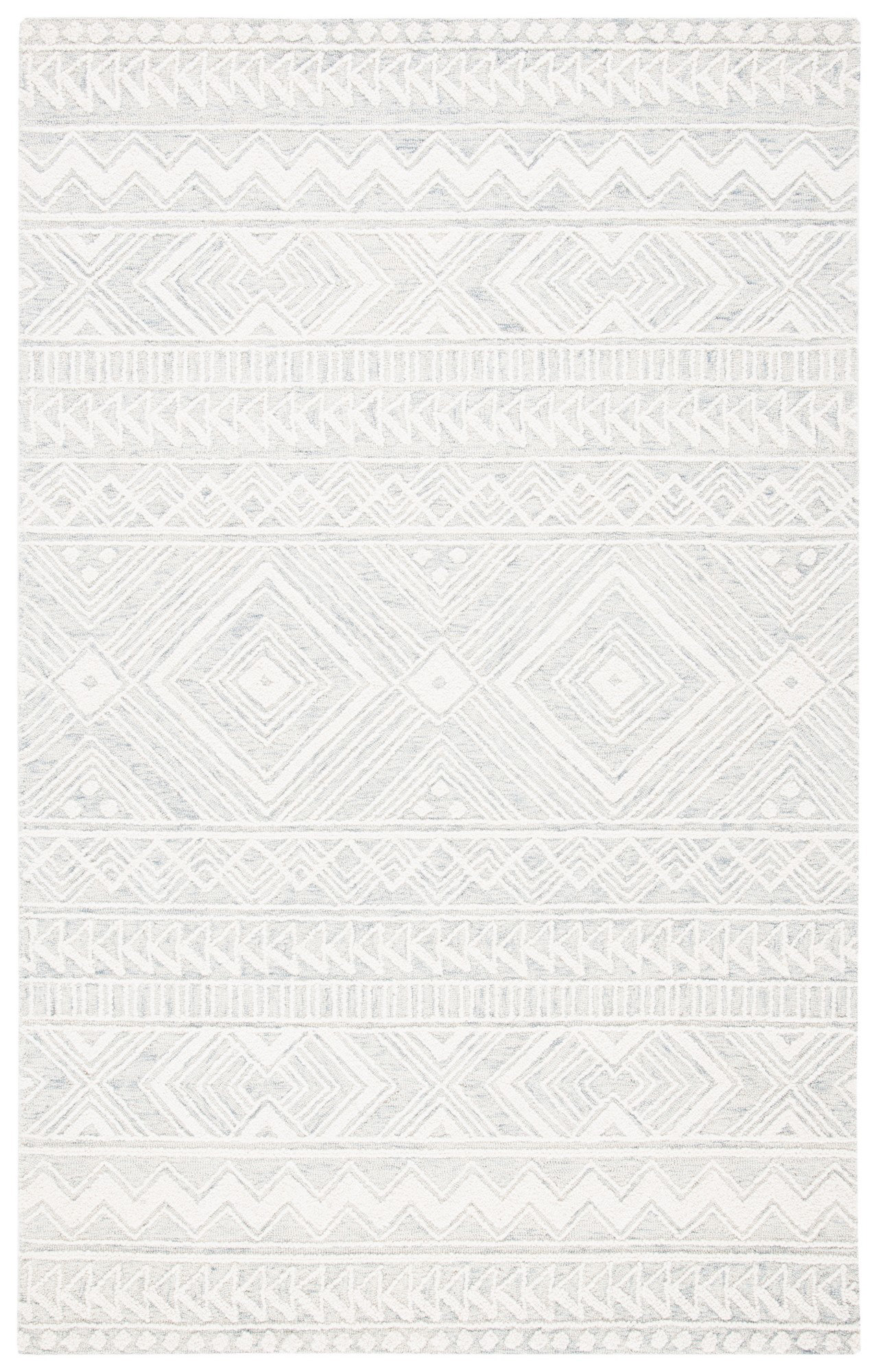 Langley Street® Kyndall Southwestern Handmade Tufted Wool Light Gray ...