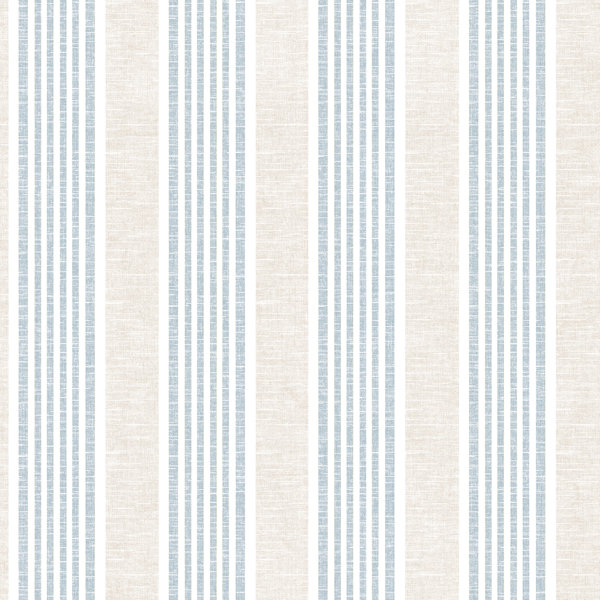 Gracie Oaks Light Blue Vertical Stripes Peel And Stick Wallpaper ...