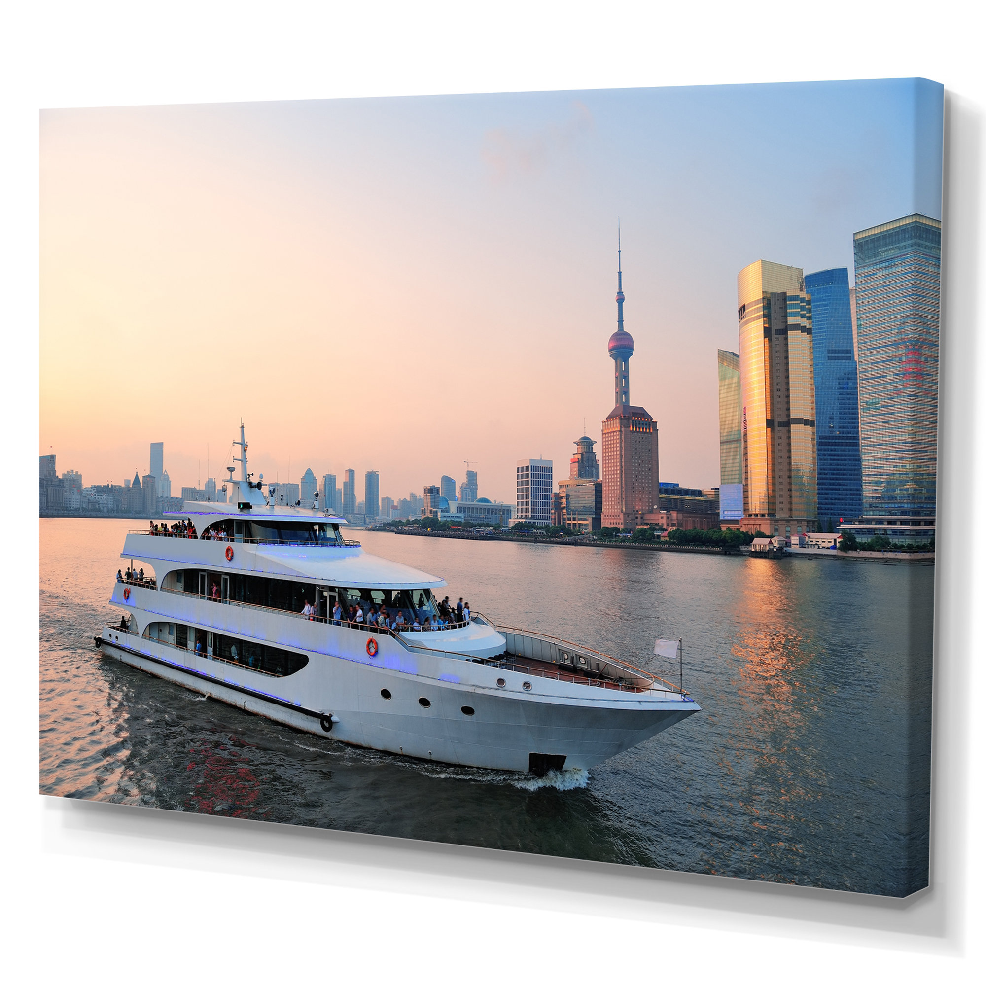 Breakwater Bay Yacht in Shanghai Bay - Print | Wayfair