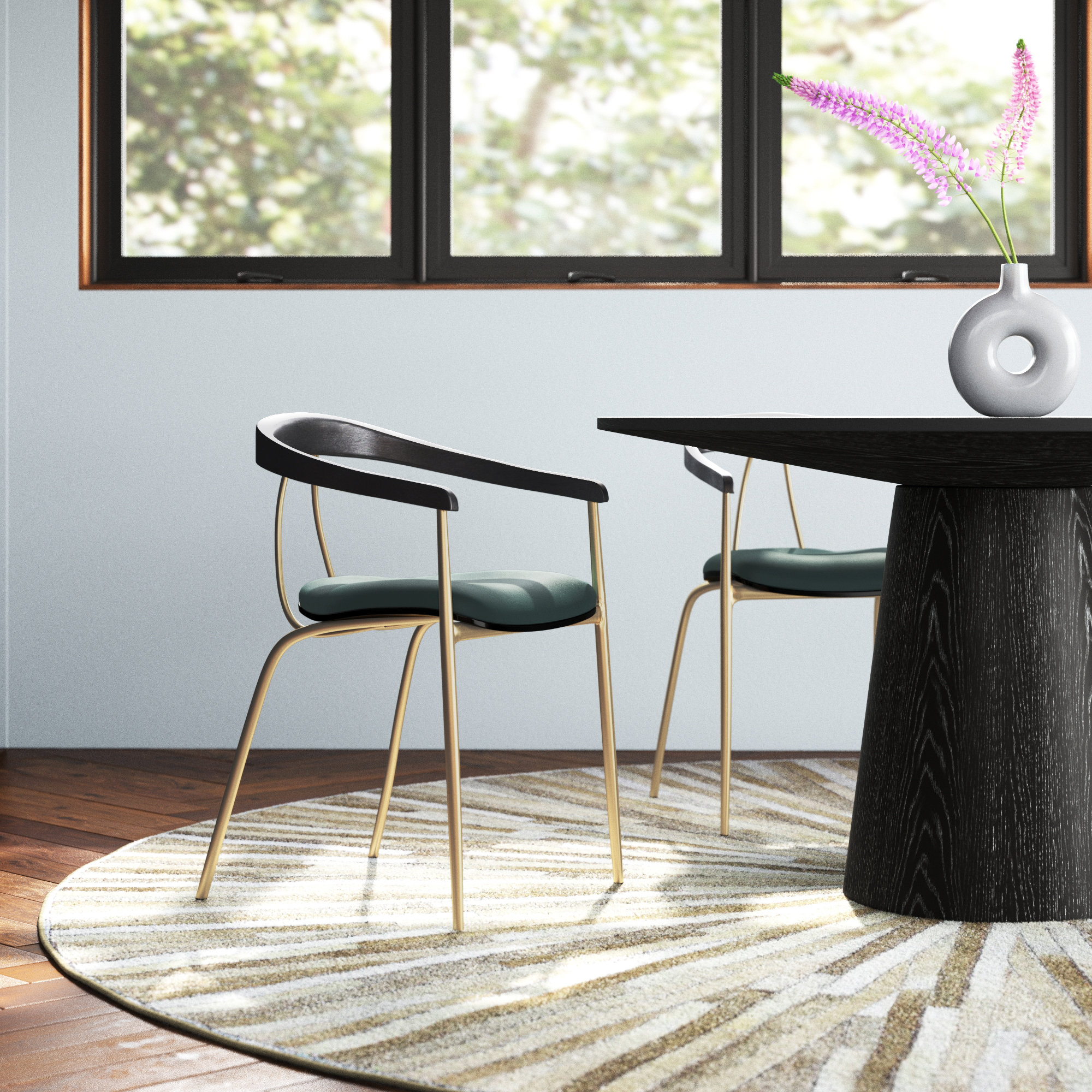 Willa Arlo™ Interiors Saunders Upholstered Slat Back Arm Chair ...