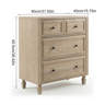 August Grove® 4 Drawers Retro Dresser Tall Storage Chest with Handles ...