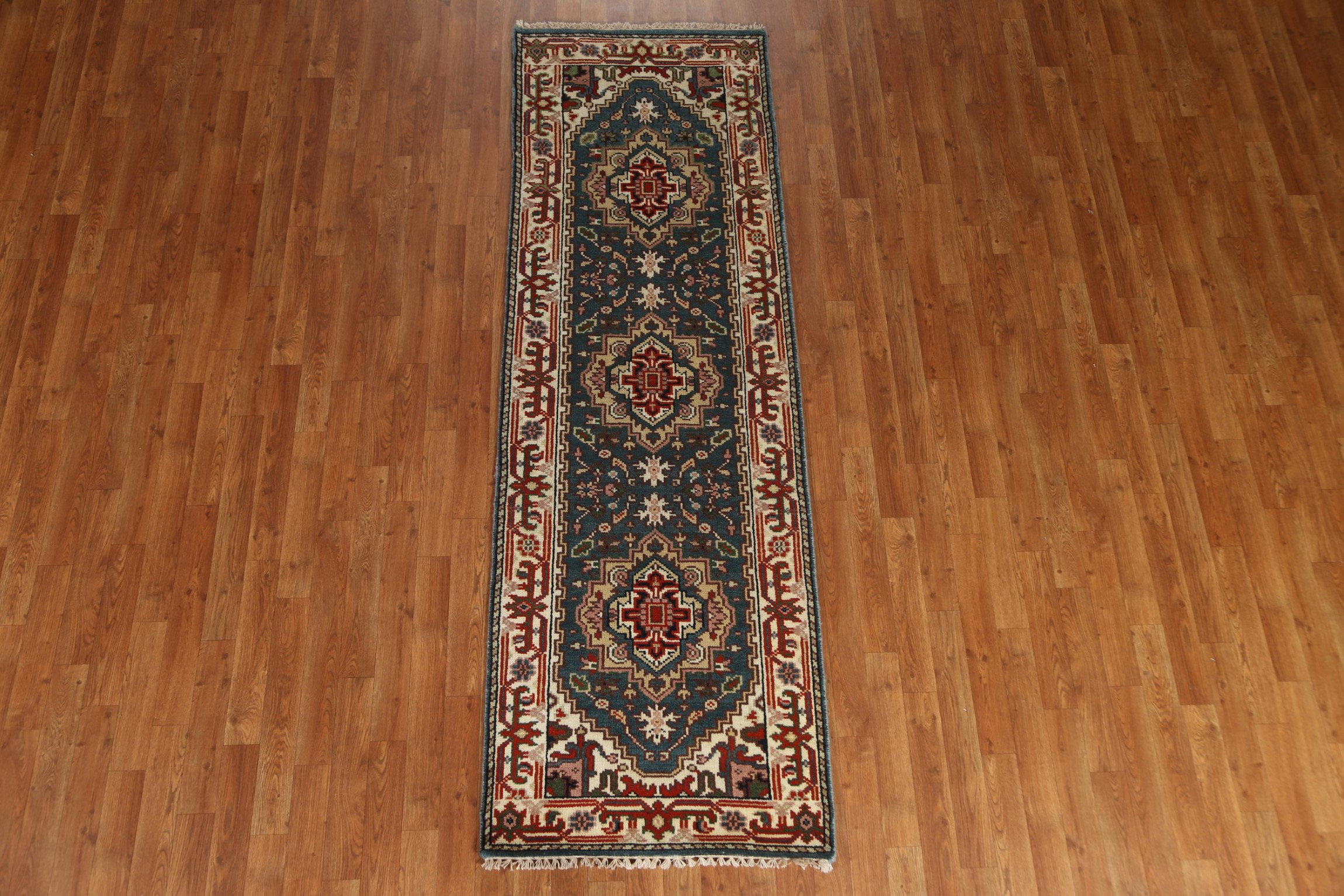 Rugsource Geometric Heriz Serapi Wool Runner Rug Handmade 3X8 | Wayfair