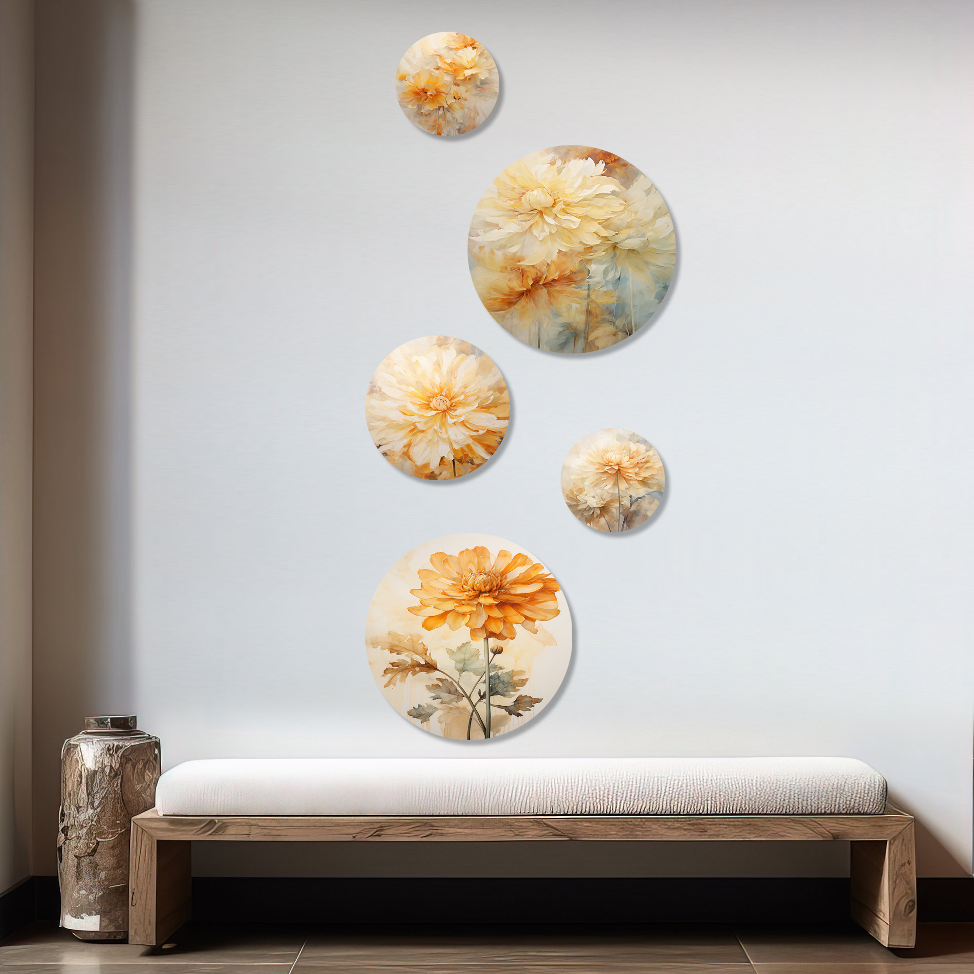 Lark Manor™ Peach Marigold Elegance Bouquet Still Life - Marigold ...