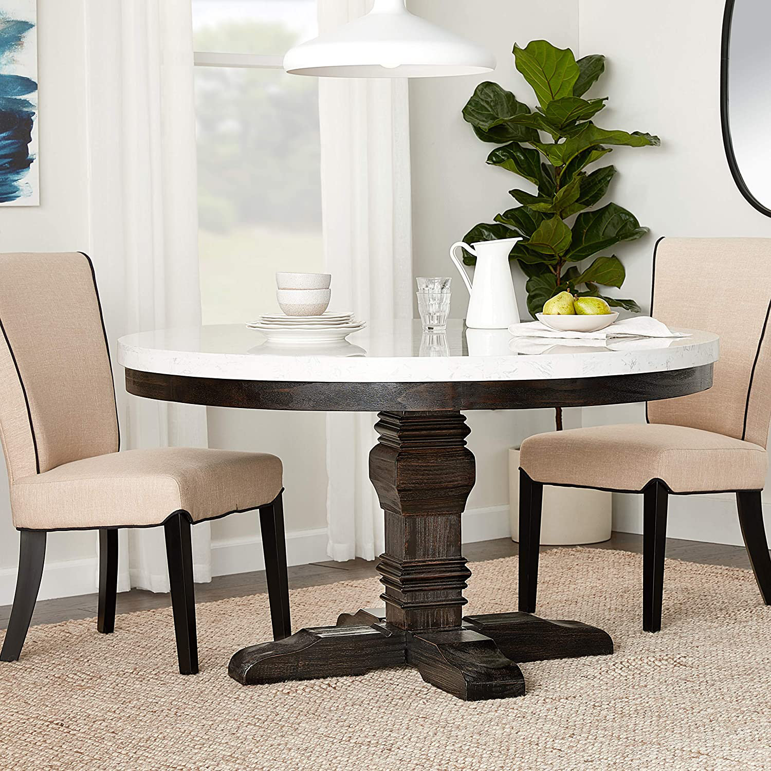 Canora Grey Laurenn Round Marble Dining Table | Wayfair