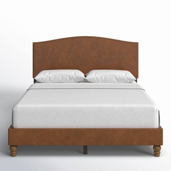 The Twillery Co.® Scheider Leather Platform Bed & Reviews | Wayfair