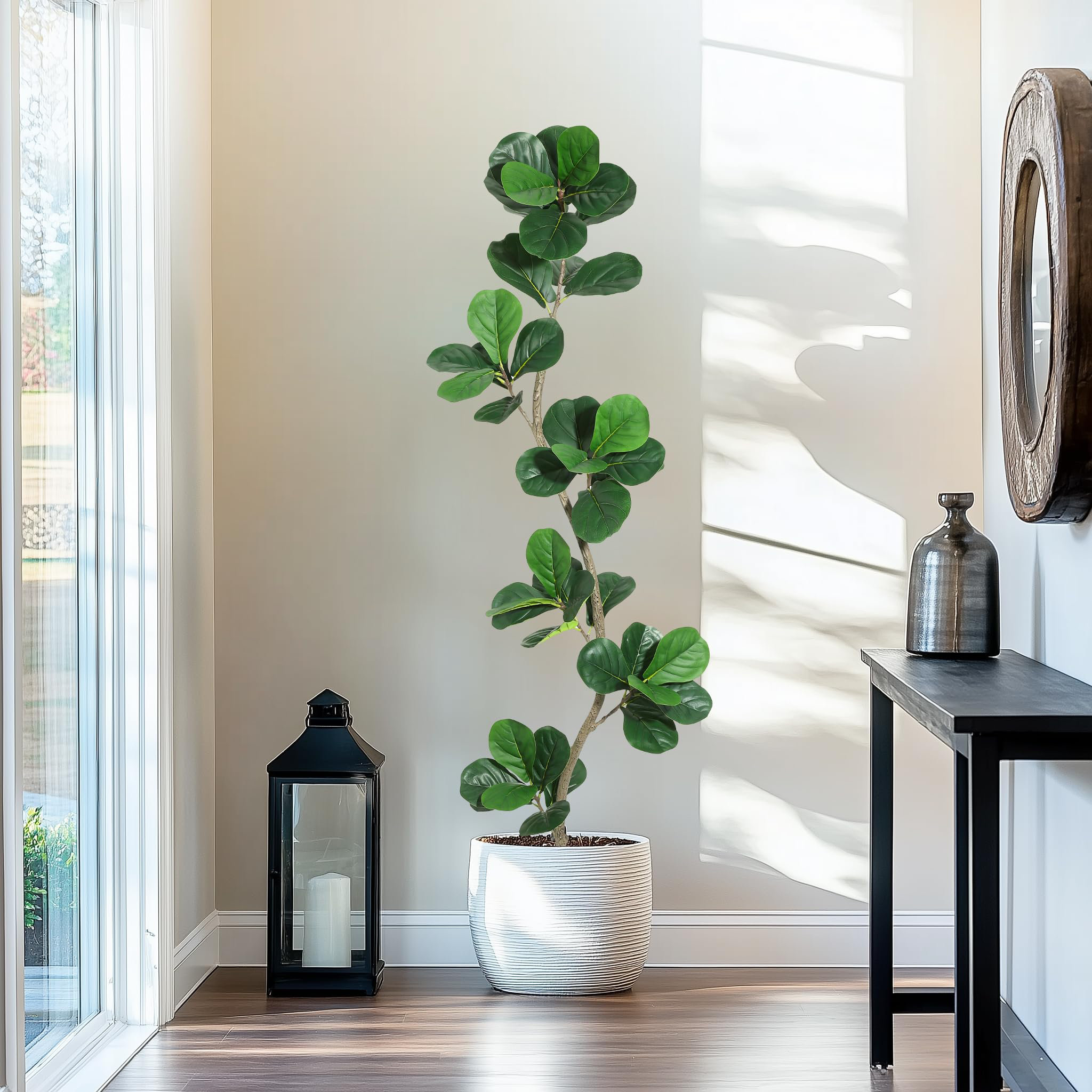 Yuan Home Artificial Fiddle Leaf Fig Tree - Fake Plant - Wayfair Canada
