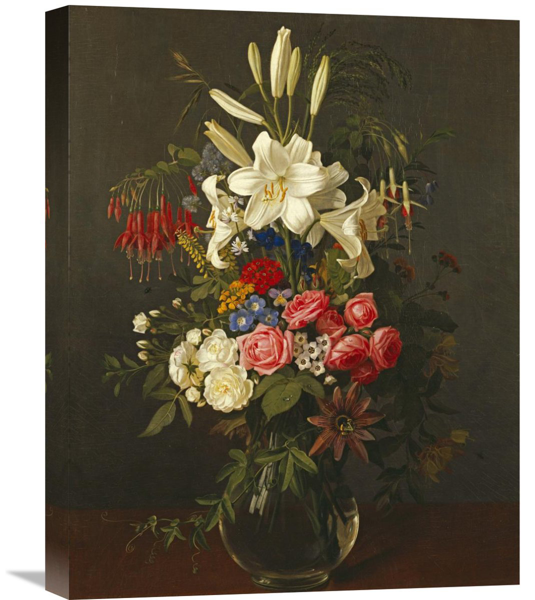 Global Gallery 'Lilies, Roses, Passion Flowers' by Otto Diderich ...