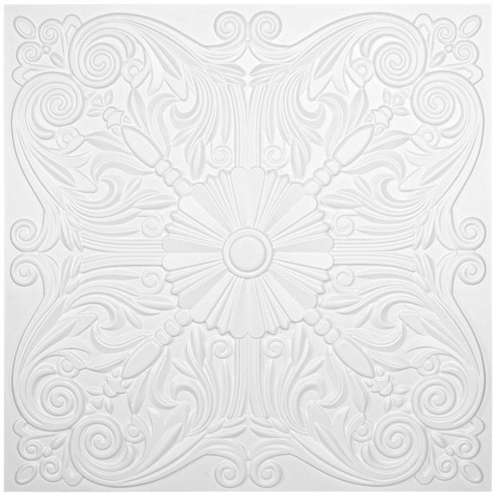 Art3d 24'' L x 24'' W Textured PVC Ceiling Tile & Reviews | Wayfair