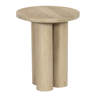 The Urban Port Hazel Side Table with 3 Pillar Legs, Handcrafted Natural ...