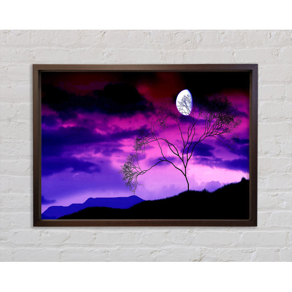 Bright Star Purple Pink Skies - Single Picture Frame Print on Canvas ...