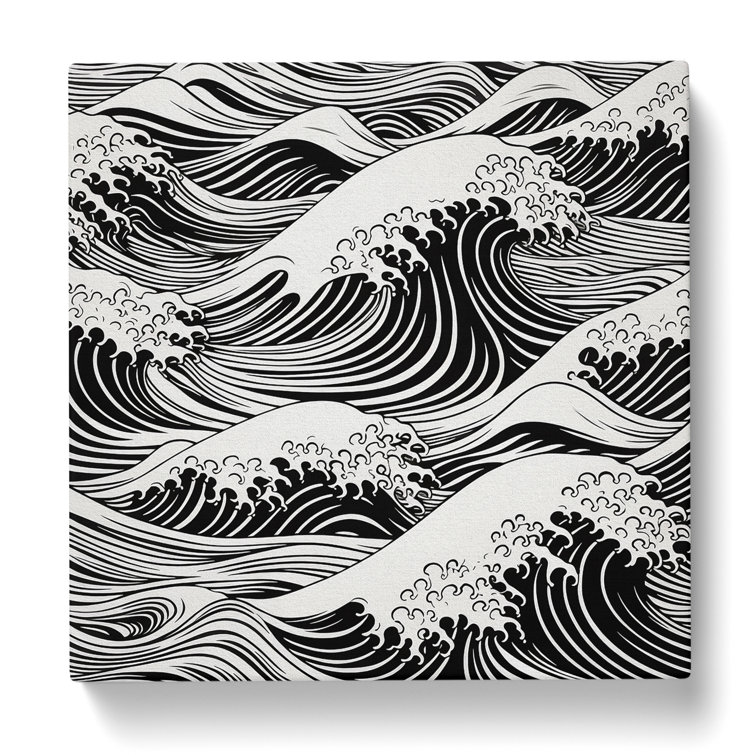 House of Hampton Japanese Wave Op Art | Wayfair.co.uk