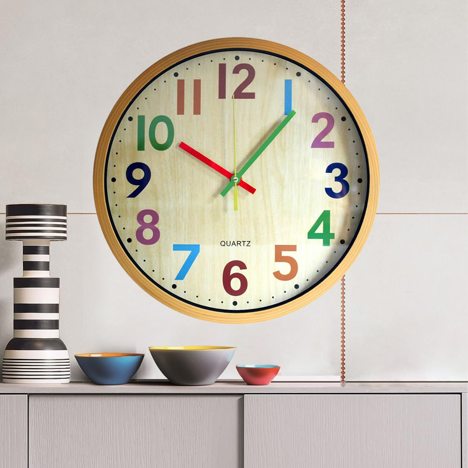 George Oliver Wall Clock, 12 Inch Easy To Read Silent Non-Ticking ...