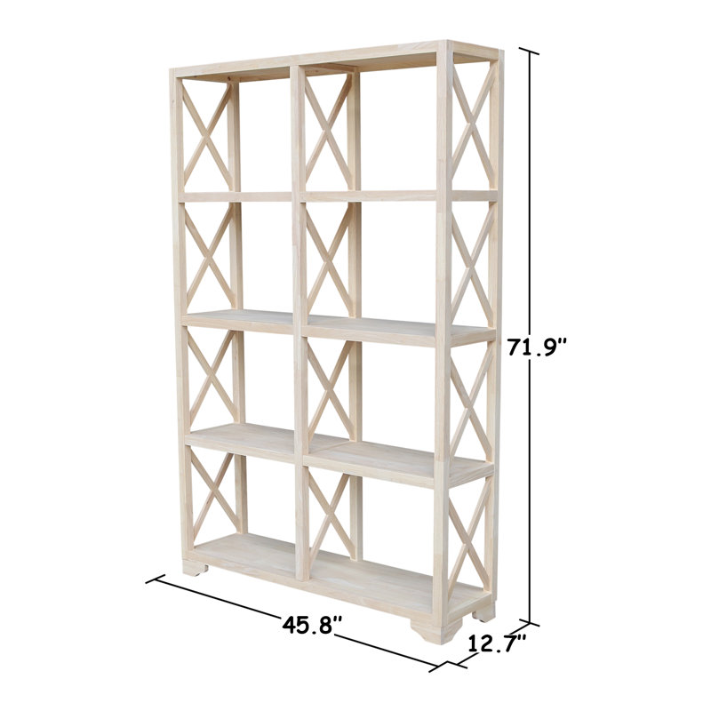 Rosecliff Heights Gallegos X-Design Etagere Bookcase & Reviews | Wayfair