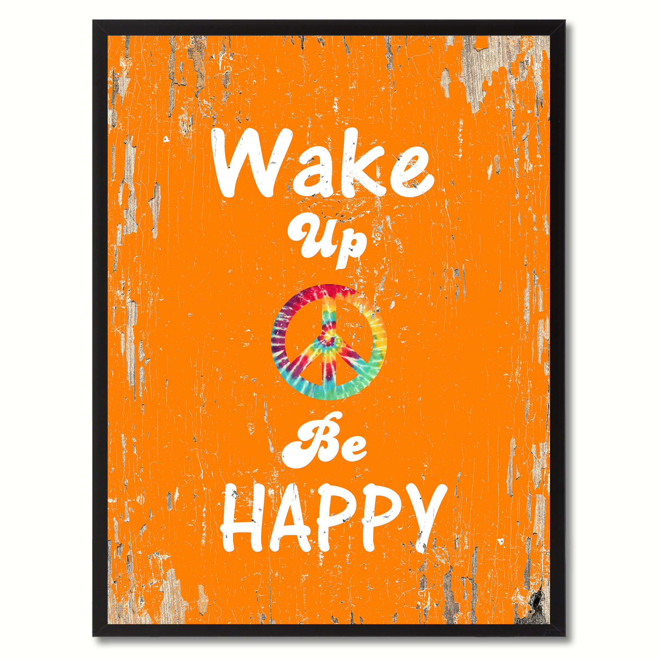 Trinx Wake Up Be Happy Inspirational, Canvas, Picture Frame, 13X17 ...