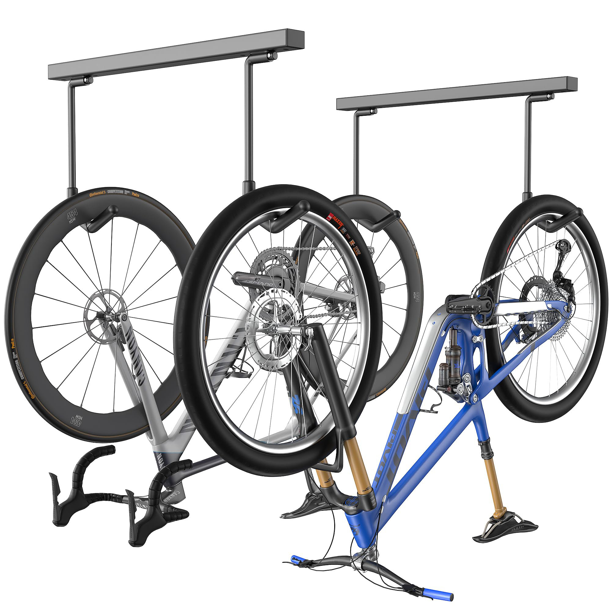 Arlmont & Co. Ceiling Bike Rack For Garage, Indoor Bike Storage Hanger ...