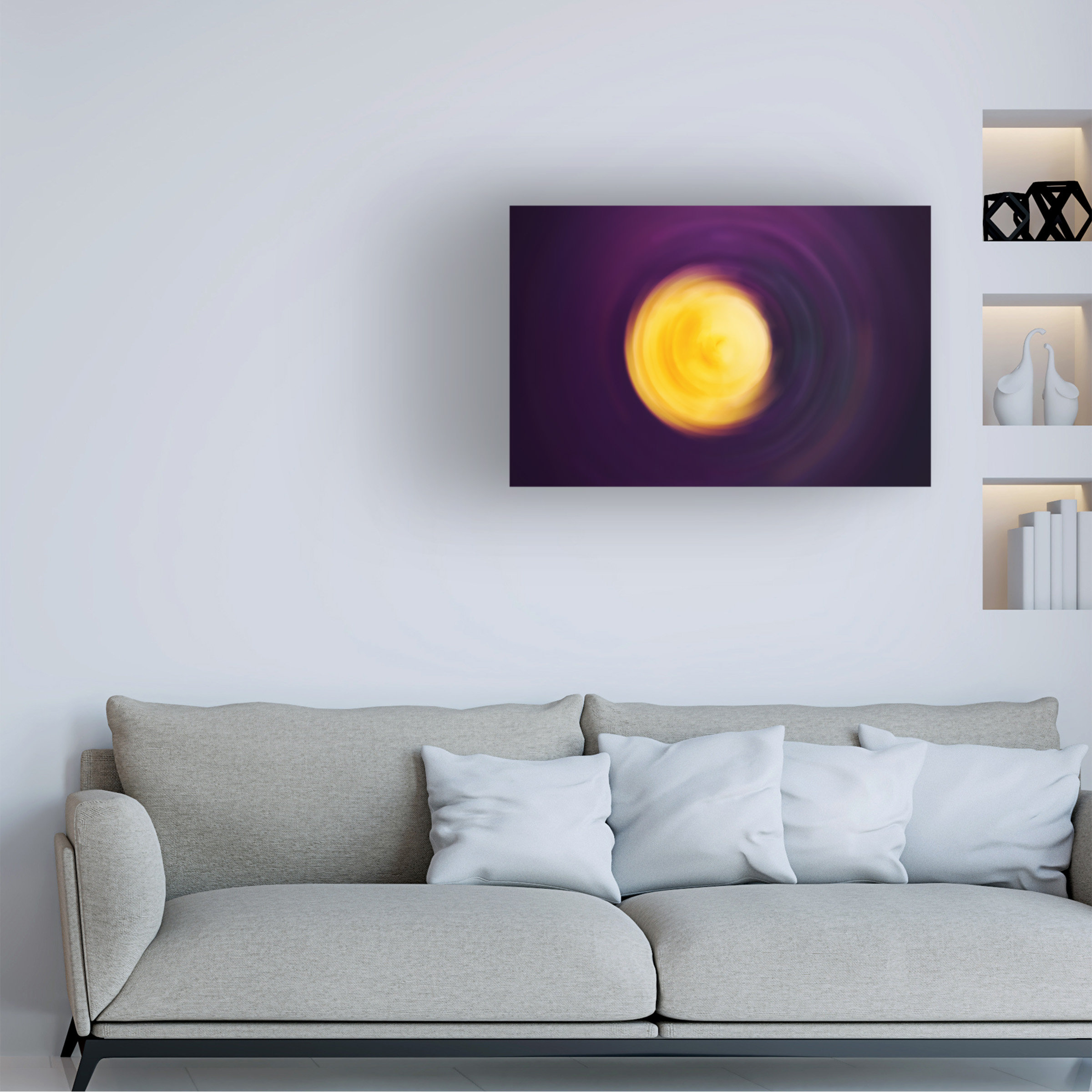 Wade Logan® Violet Sun Artwork On Canvas by Ingo Menhard Print | Wayfair