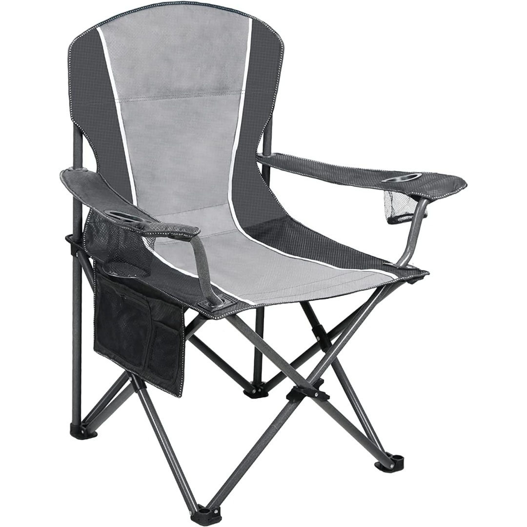 Latitude Run® Oversized Camping Folding Chair - Heavy Duty Steel Frame ...