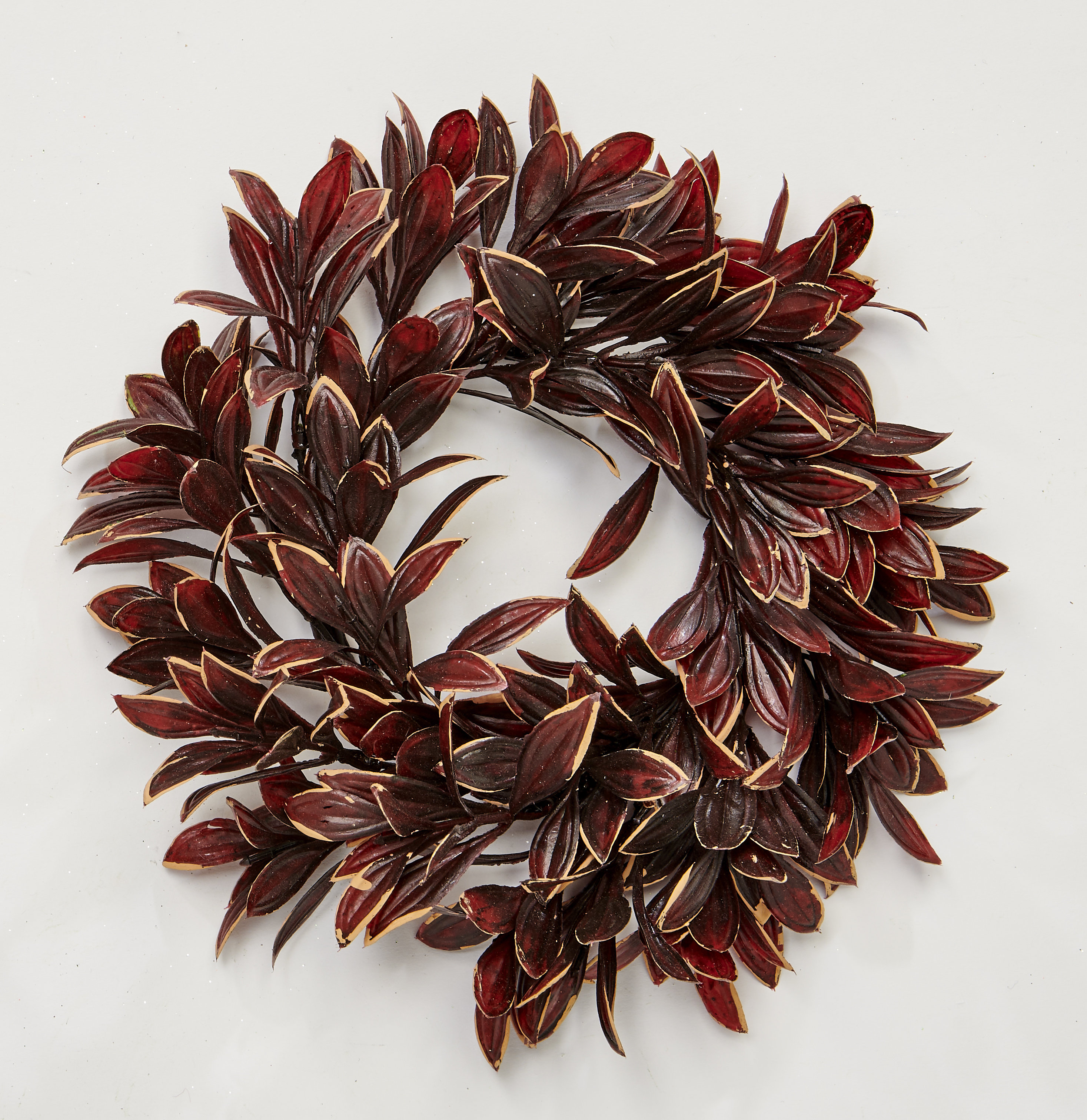 Primrue 4.5" Inner Diameter Artificial Leaves Pillar Candle Ring | Joss ...