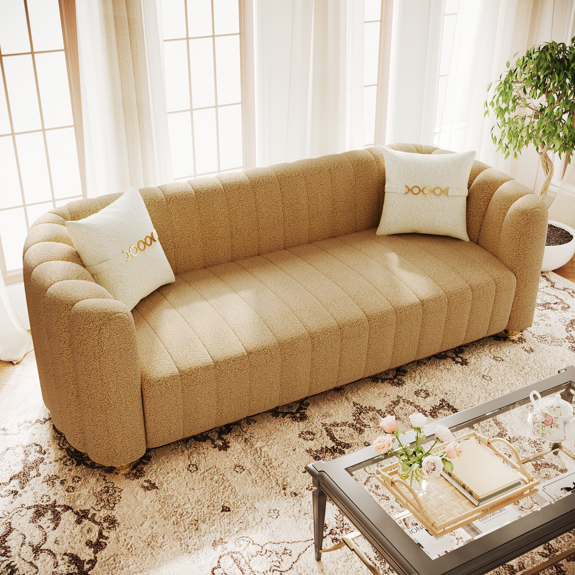 Rosdorf Park Jazzilyn 83.46'' Upholstered Sofa | Wayfair