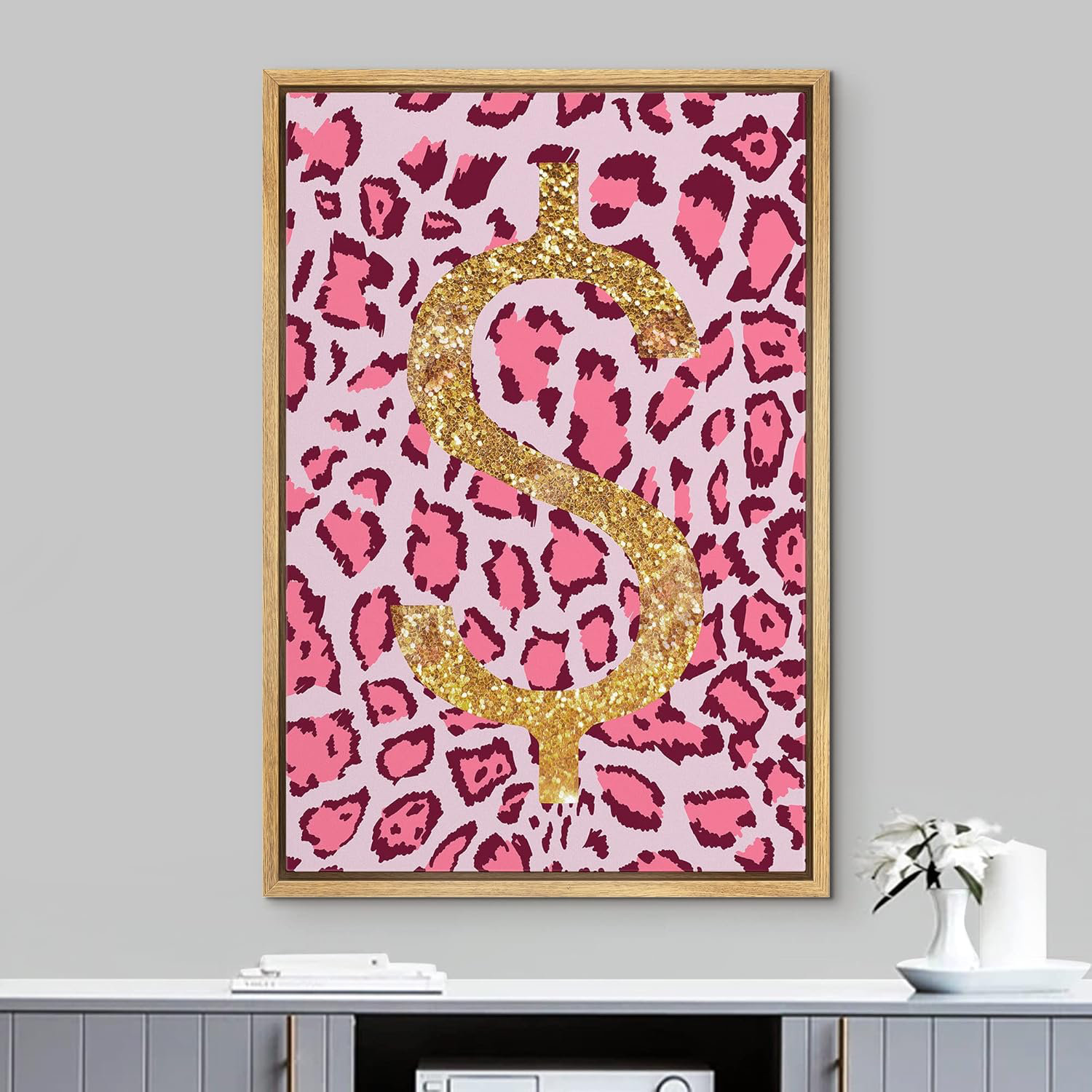 IDEA4WALL Bright Preppy Animals Hot Pink Cheetah Pattern Money Room ...