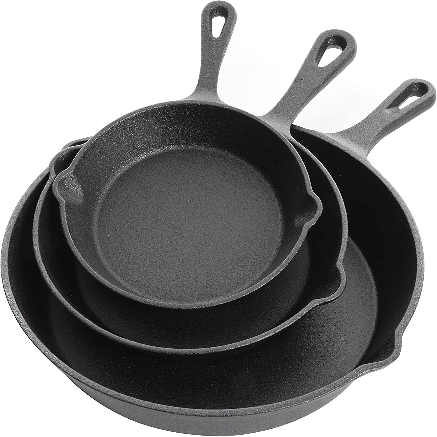Gibson Addlestone 3 Piece Cast Iron Pre Seasoned Skillet Set | Wayfair