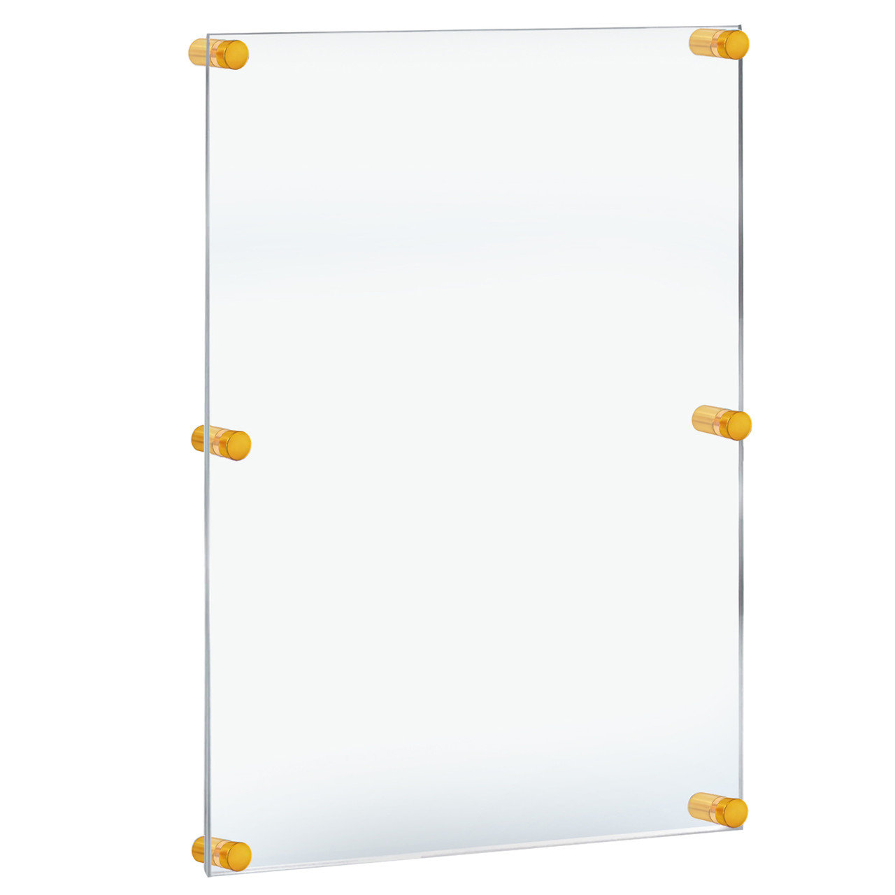 Azar Displays Floating Acrylic Wall Frame with Gold Stand Off Caps ...