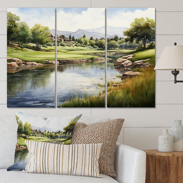 DesignArt Country Clubs Golf Course - Country Clubs Metal Wall Decor ...