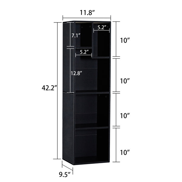 Ebern Designs Dorri 42 Inch High Bookcase | Wayfair