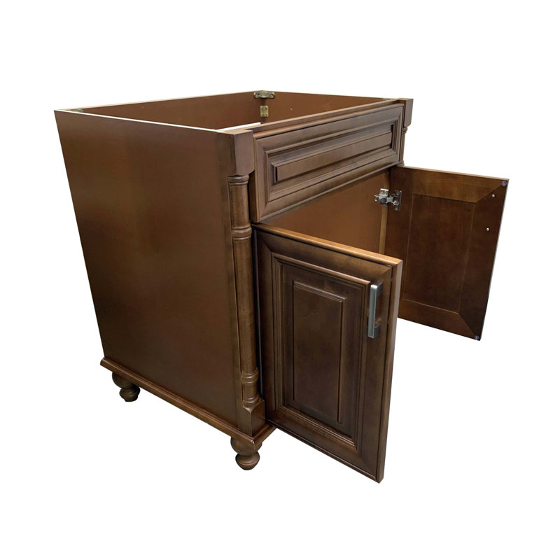 Niturra 36'' Single Bathroom Vanity Base Only in Maple Walnut & Reviews ...