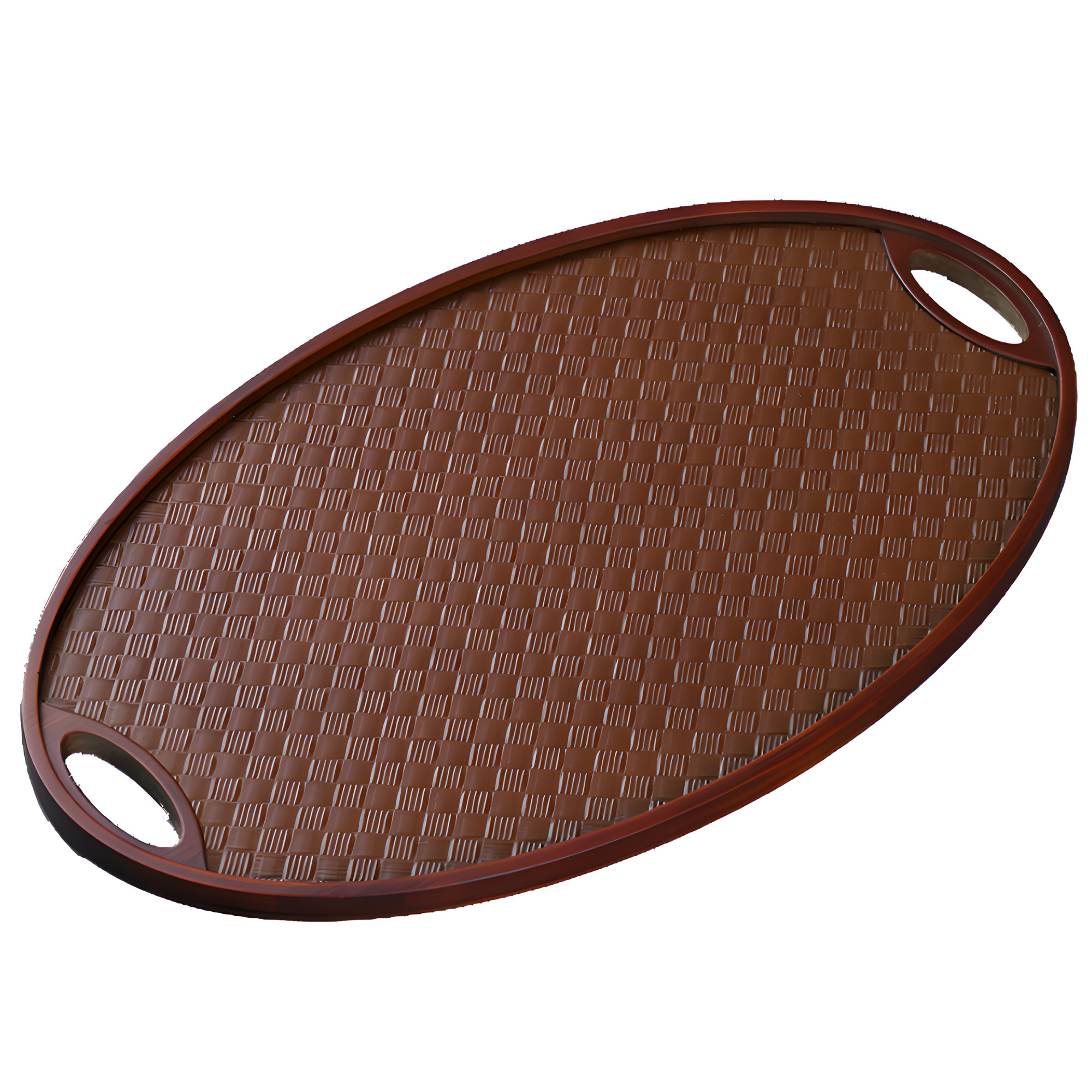 Lark Manor™ Fangteng Pattern Plate Perfect Tea Tray Elliptical Tray -15 ...