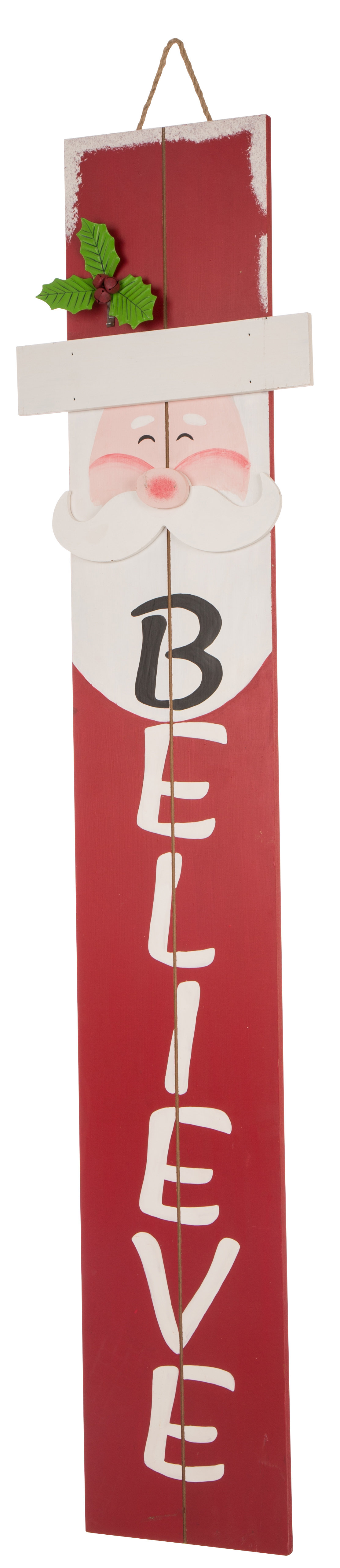 The Holiday Aisle® Junno 42"H Christmas Wooden Santa Porch Sign ...