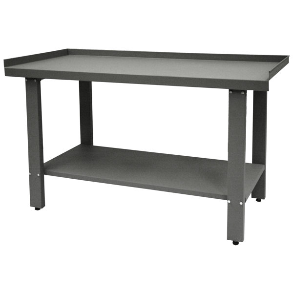 Homak Industrial 59"W Adjustable Height Steel Top Workbench | Wayfair
