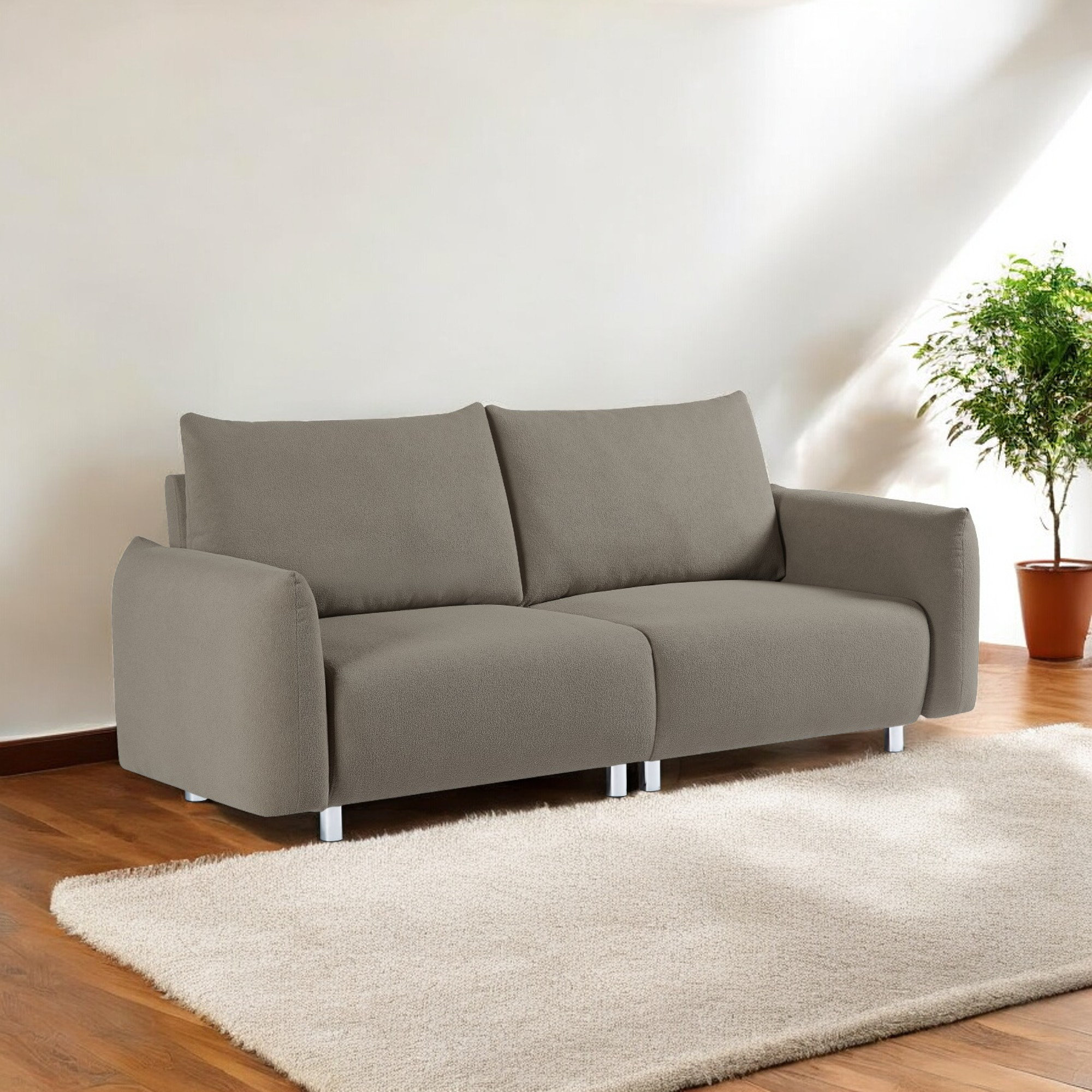 Ivy Bronx Bread Sofa 2 Seater Loveseat Couch Loose Back Sectional Sofas ...